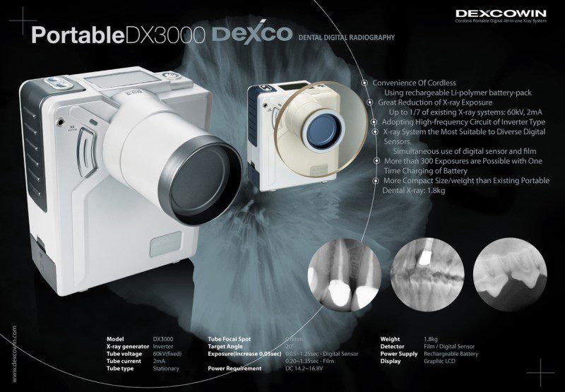 رادیوگرافی پرتابل دکسکوین Dexcowin مدل DX3000 - تجهیزات دندانپزشکی فرشید دنتال